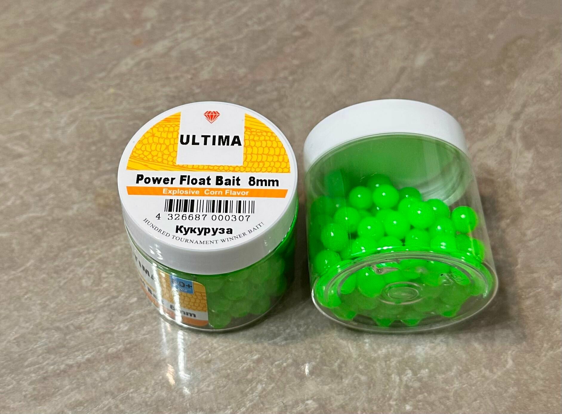 Силиконовая плавающая приманка для рыбалки кукуруза зеленая