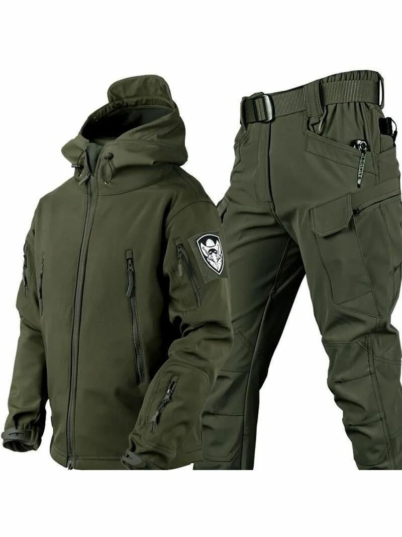 Утолщенный термокостюм из акульей кожи осень/зима