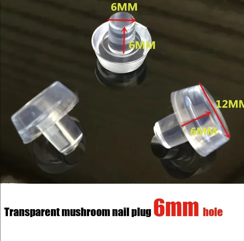 10/20 шт, резиновый ПВХ, встроенный мебельный бампер, ножка стола, стула, ножки, 20PCS, 6mm clear