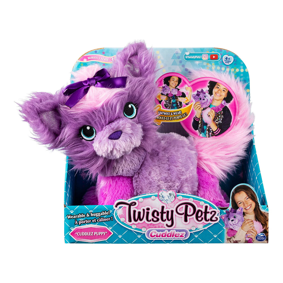 Spin Master Twisty Petz Cuddlez Cuddlez Puppy Plush Toy / Детские Деформированные Плюшевые Игрушки-животные