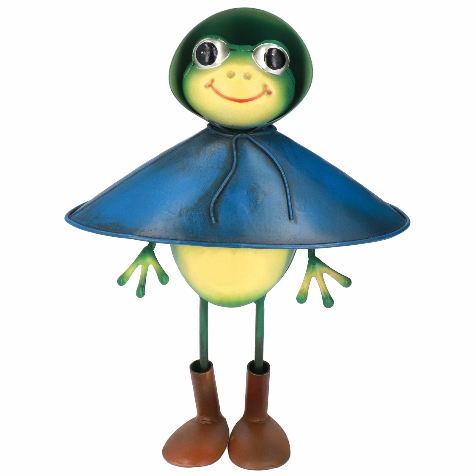 Мультяшная скульптура лягушки из кованого железа, декоративная лягушка для сада, дома, рабочего стола, украшение, статуя животного