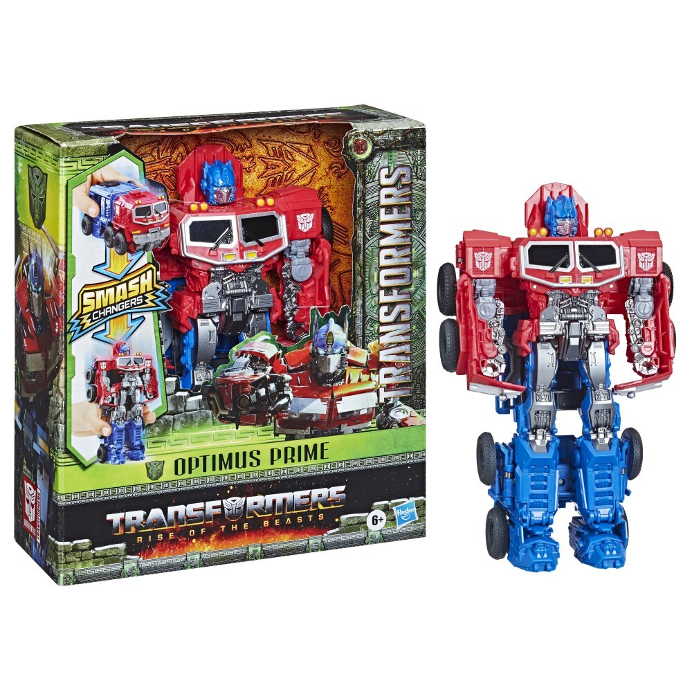 Transformers: Rise of the Beasts. Игрушка-трансфомер Smash Changers - Optimus Prime