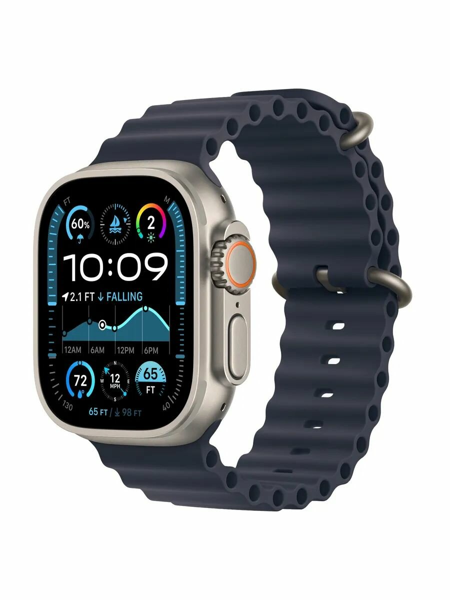 Умные часы Apple Watch Ultra 2 49mm Natural Titanium Case with Navy Ocean Band