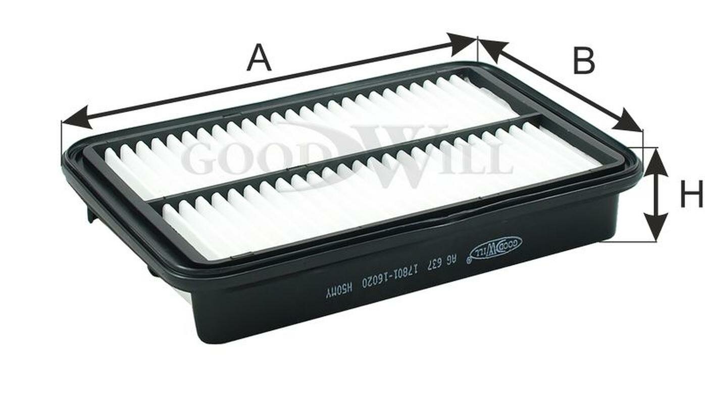 Фильтр воздушный для автомобилей Goodwill AG637 (запчасти и расходники)