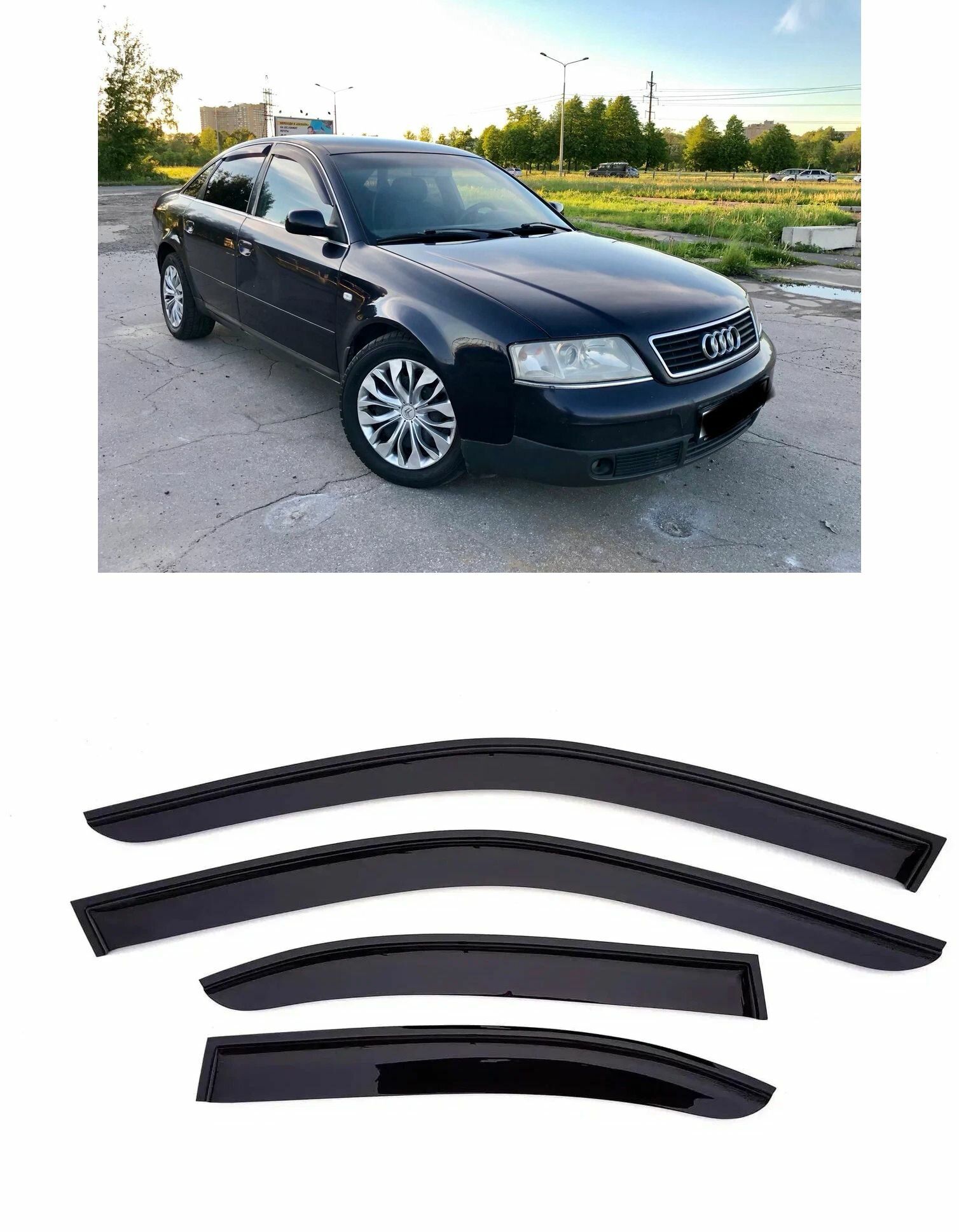 Дефлекторы боковых окон AUDI Ауди A6 седан (C5) (1997-2005)