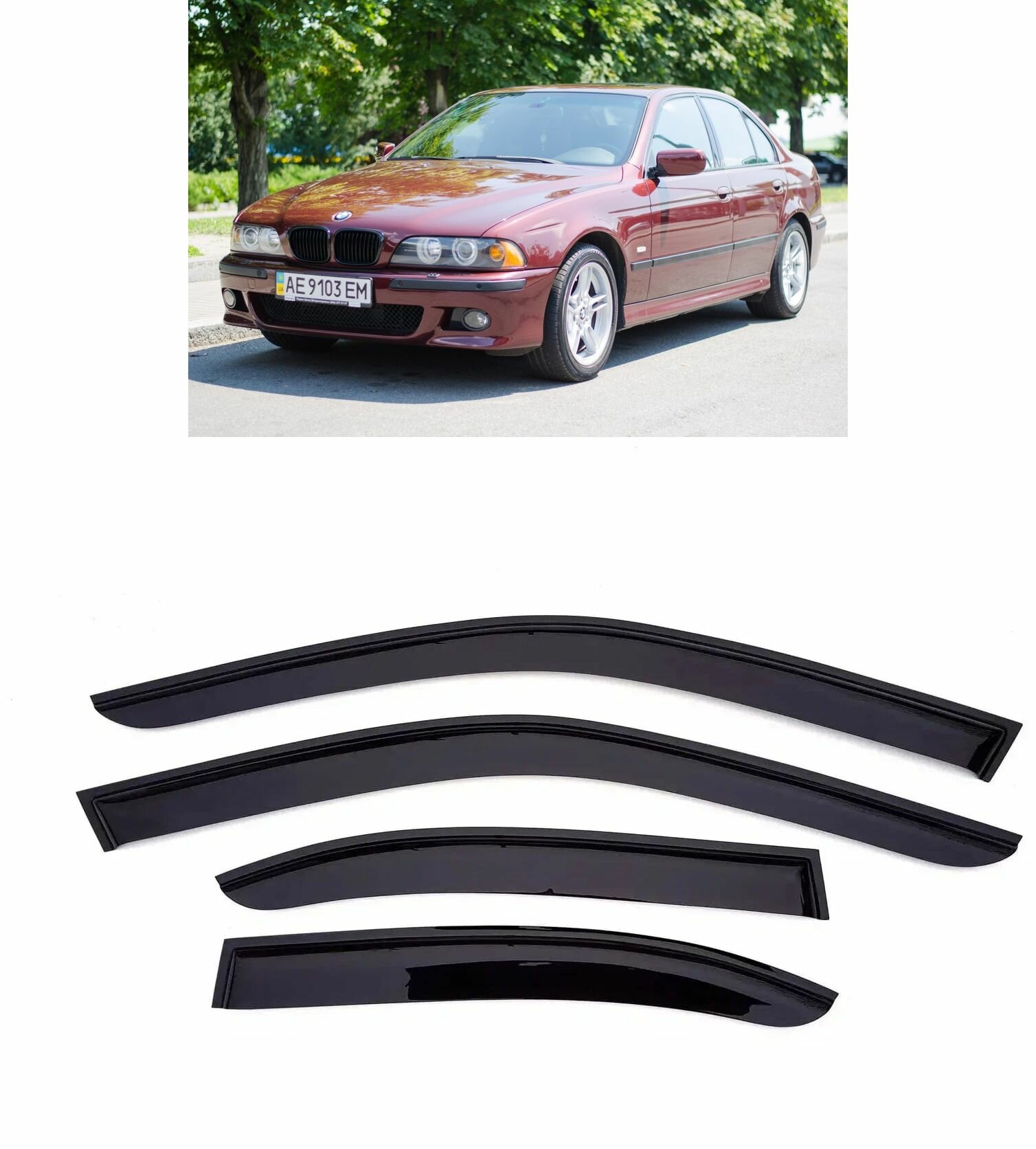 Дефлекторы боковых окон BMW БМВ 5er (E39) седан (1995-2003)