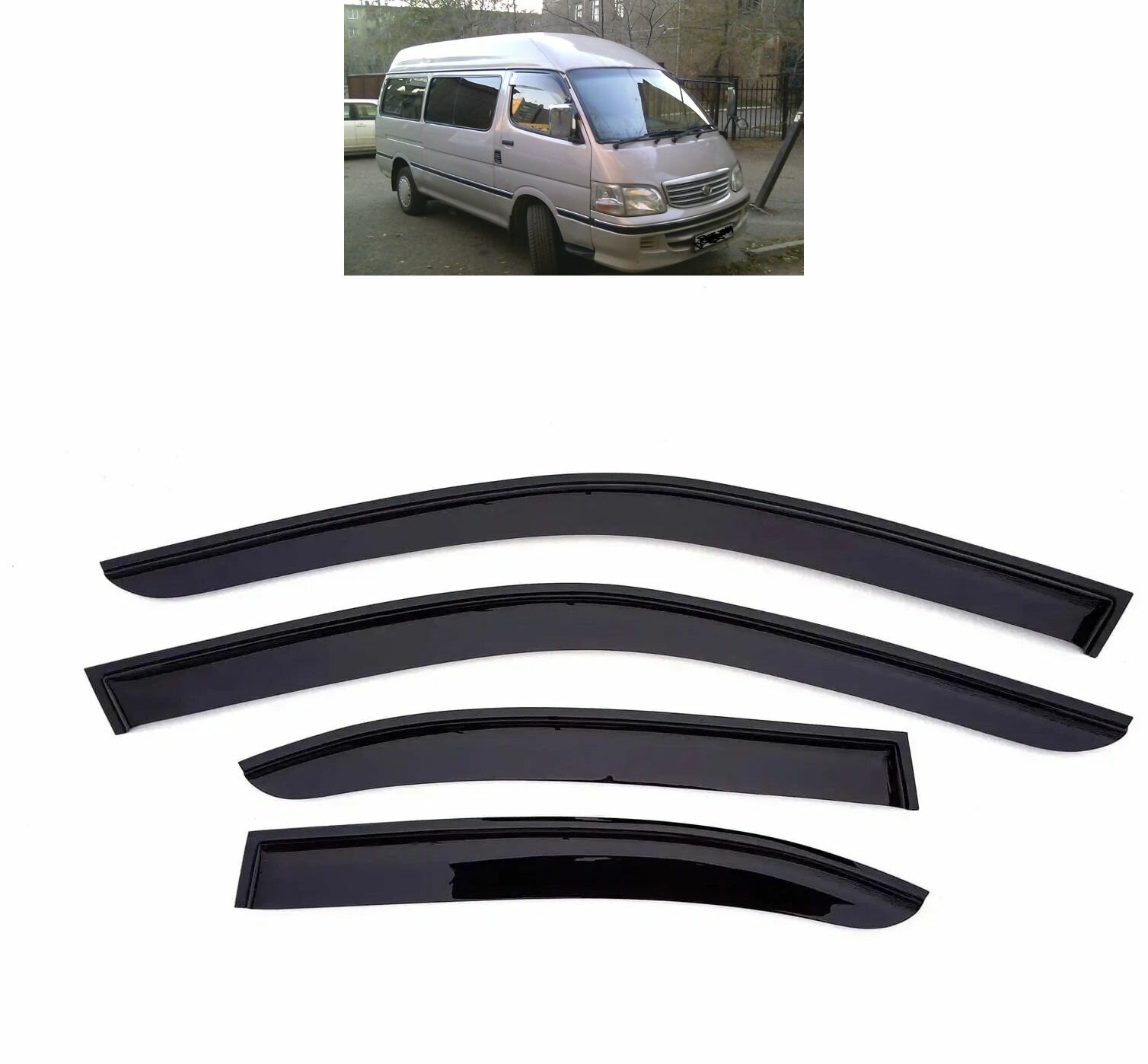 Дефлекторы боковых окон TOYOTA Hiace Тойота Хайс (2004-2010)