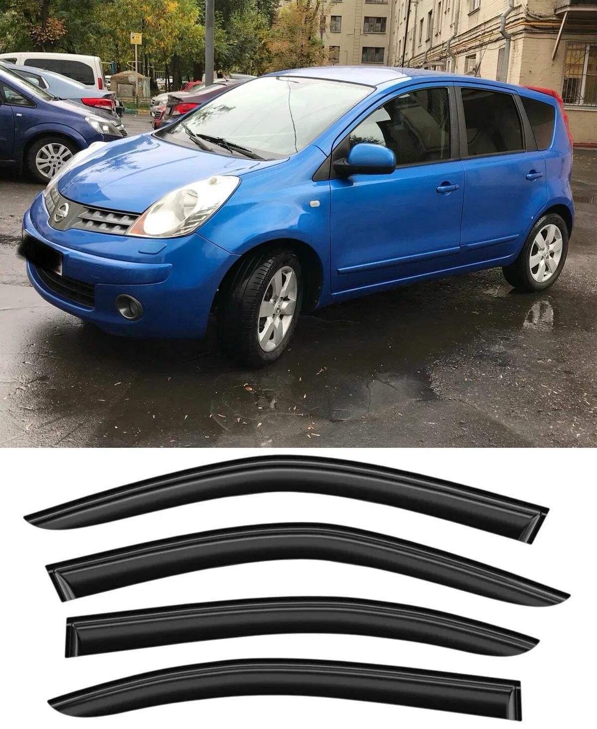 Дефлекторы боковых окон NISSAN Note Ниссан Ноут (2006-2014)