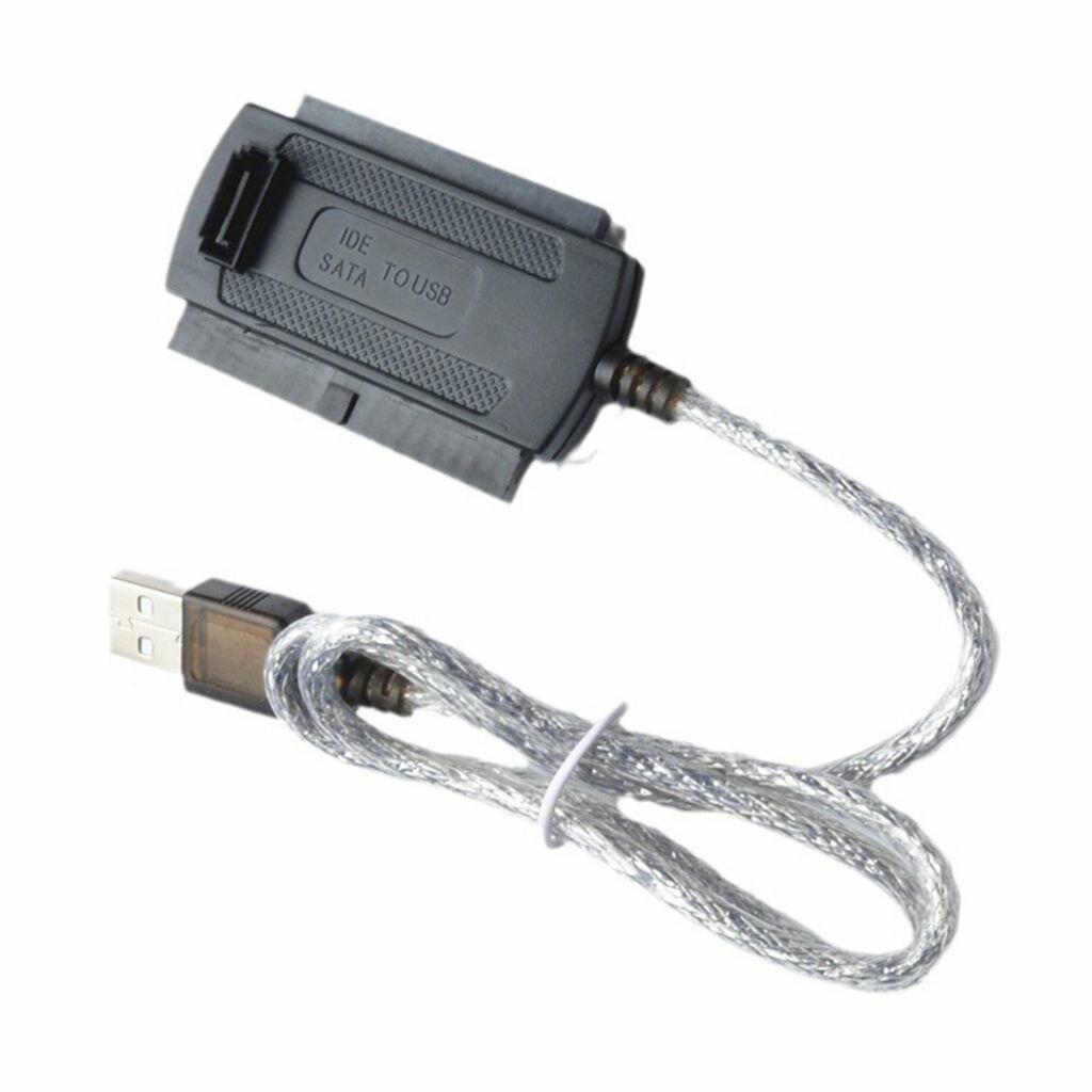 Компьютерные кабели, Трехвостый IDE/SATA к USB параллельный/серийный кабель - прозрачный USB
