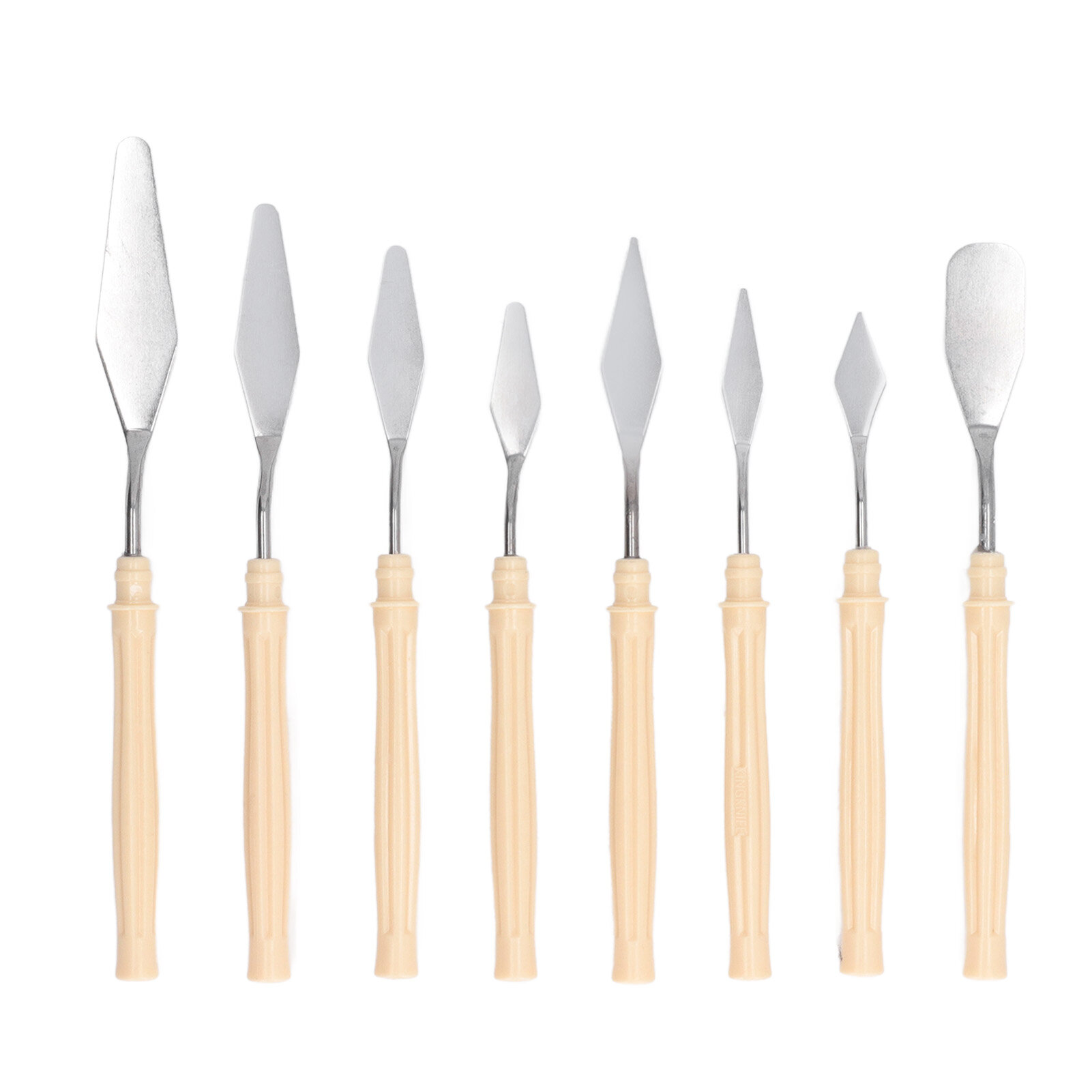 8Pcs Palette Knife Stainless Steel Ergonomic Handle Design Multifunction Painting Set for Mixing