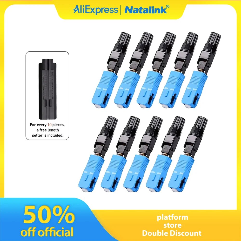 NATALINK LZM1-SCUPC Многоразовый быстрое соединение оптоволокна 10pcs
