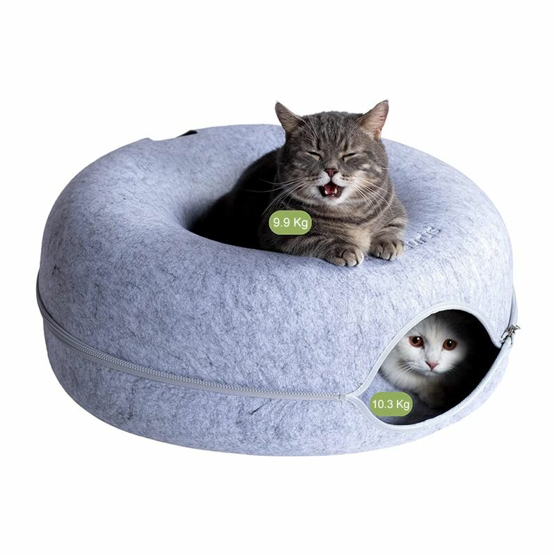 Кошачья пещера для нескольких и крупных кошек, Кошачий туннель-кровать