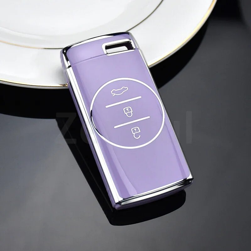Чехол для автомобильного ключа из ТПУ для Chery Tiggo 7 Pro 8 Pro Exeed Tiggo 2 3x purple cover(SL)