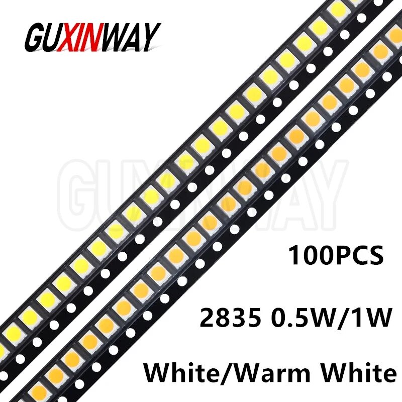 Светодиоды GUXINWAY SMD 2835 белый/теплый белый 1W-36V-30MA