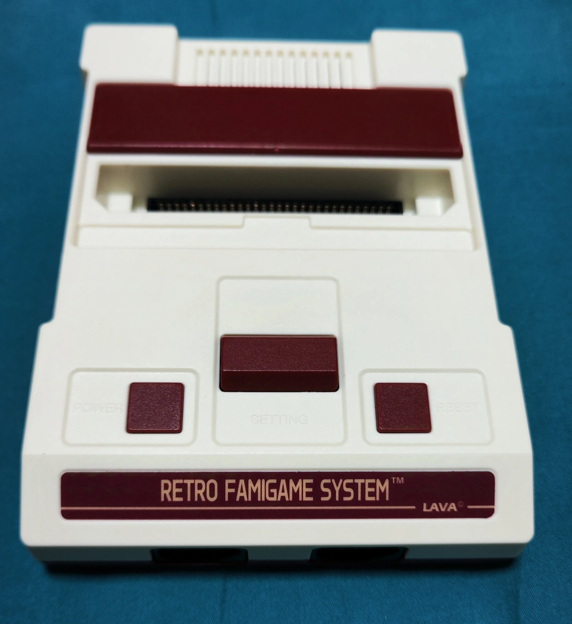 Retro FamiGame System Lava Red and White
