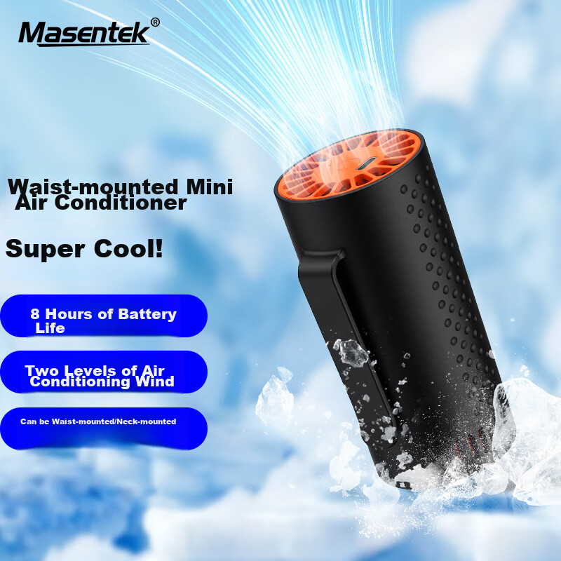 Masentek FS X1 Neck Fan, Portable, Long Battery Life, Neck-Hanging Fan, Small Fan for Construction Sites, Outdoor Cooling, Dormitory Student Rechargeable Fan