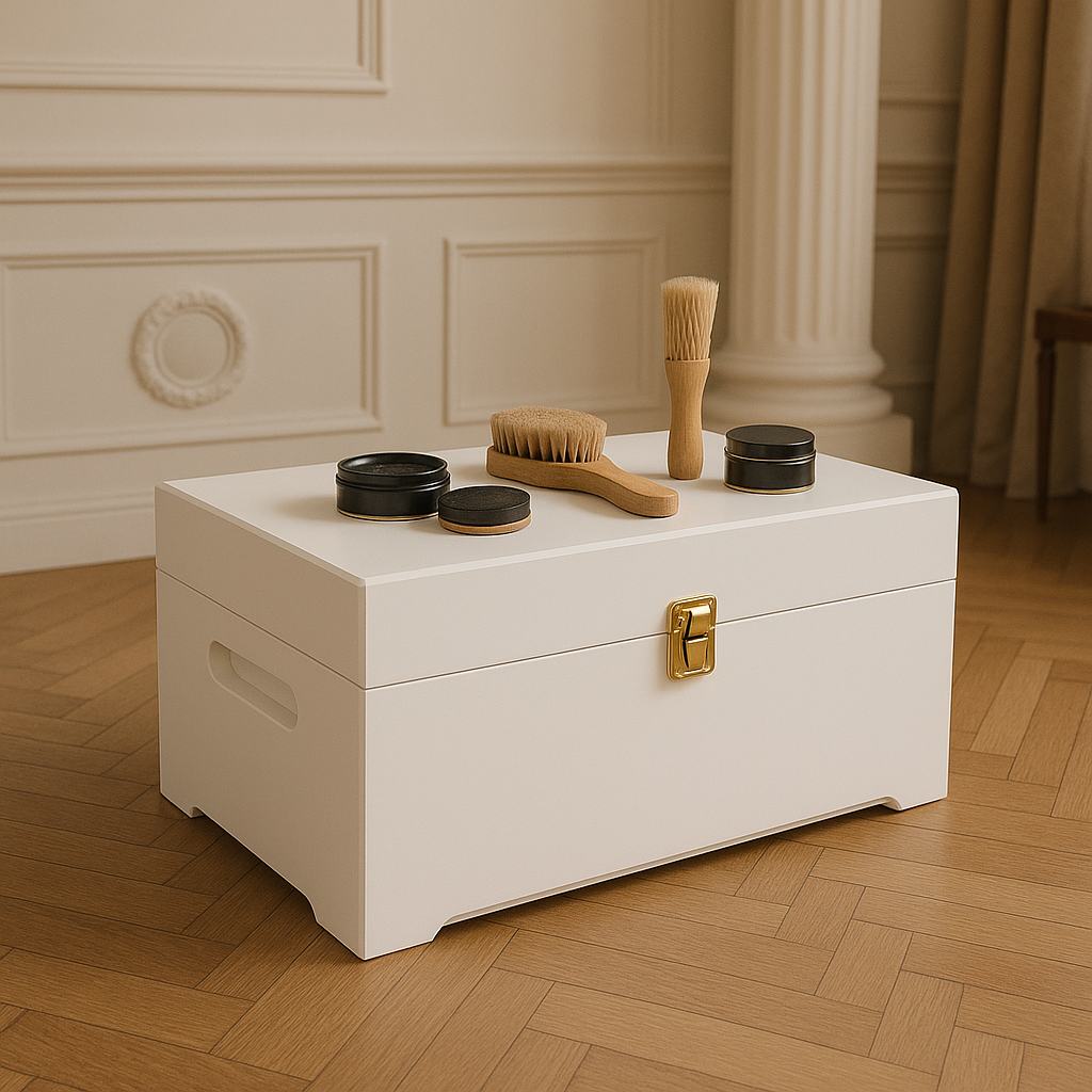 Обувной ящик для хранения аксессуары для обуви белый (эмаль)