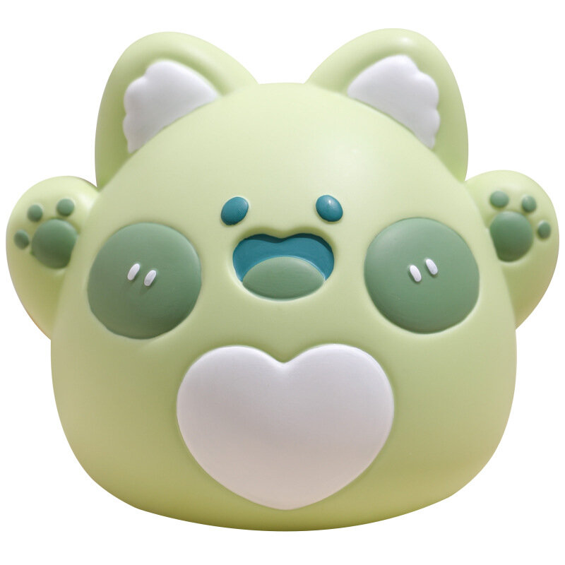 Милая мультяшная кошечка-копилка – прочная домашняя копилка из ПВХ в виде животного, удобный доступ, идеальный подарок для студентов, 17 x 13 x 15 см