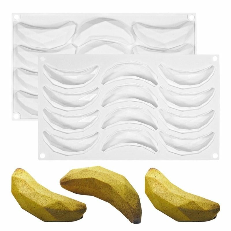 12 с многоугольной силиконовой формой для бананов