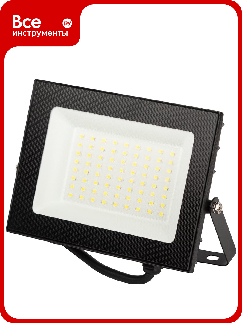 Прожектор светодиодный уличный ЭРА PRO LPR062065K050 50Вт 6500К 5000лм IP65 призма Б0064625, для промышленного