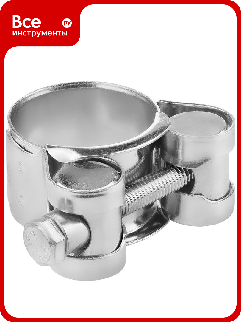 Силовой оцинкованный хомут Masterprof 23-25 мм ИС.140803