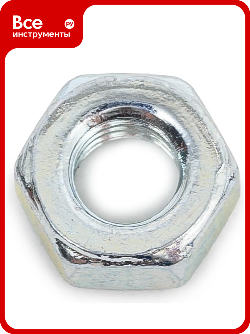 Гайка высокопрочная Insparion DIN 934 к. п.10, оцинкованная, M6, 50 шт С1-00001741, оцинкованной стали