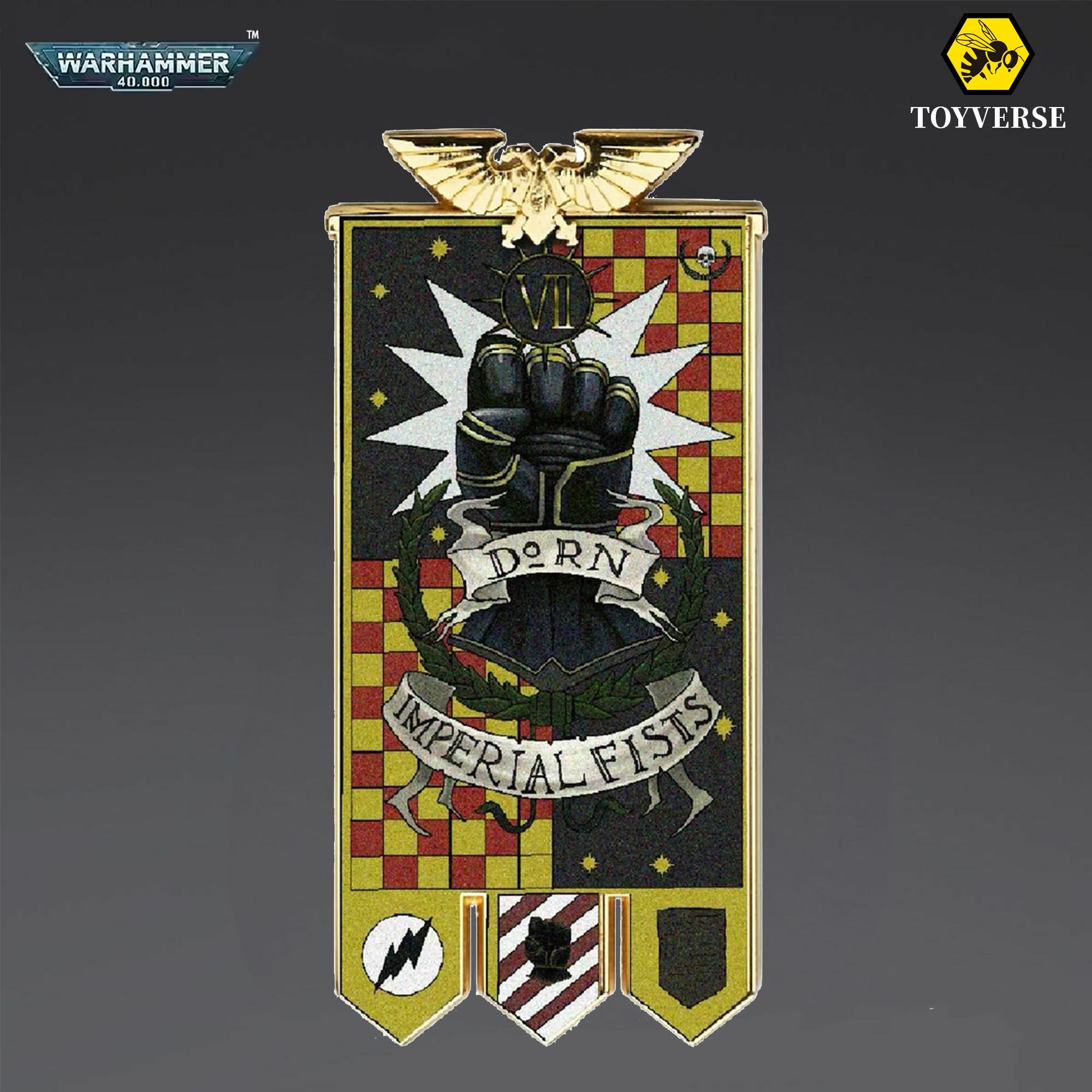 Warhammer 40000 Space Marine Chapter Banner Space Wolves Alloy material Магнит на холодильник