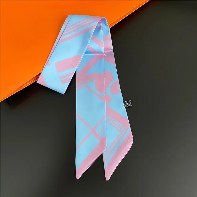 Брендовый дизайнерский шарф, женский летний шелковый шарф для женщин, аксессуары для волос, платок для волос и сумки, шарфы, модные повязки на голову