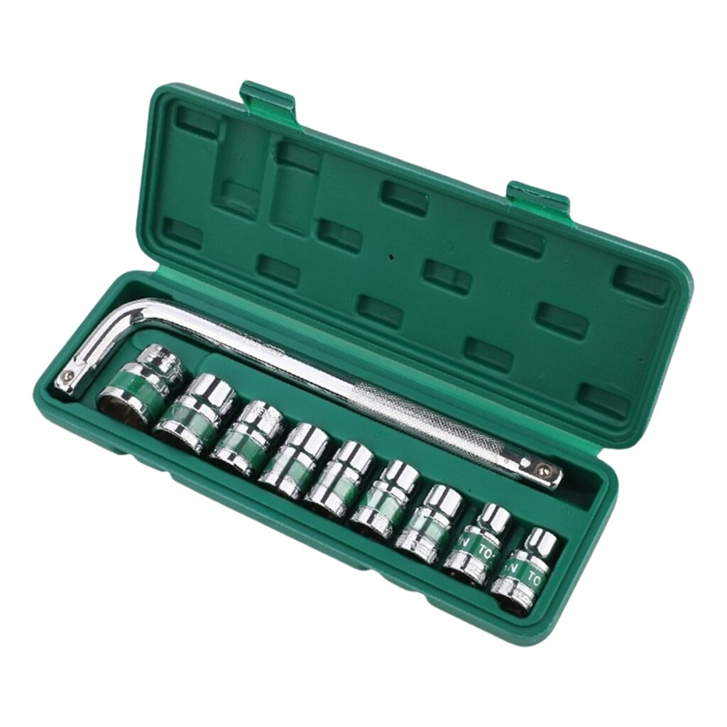 1 комплект авторемонтного комплекта из 37 предметов, набор головок для ремонта машины из 10 предметов, зеленый пояс, набор головок из 32 предметов-12922