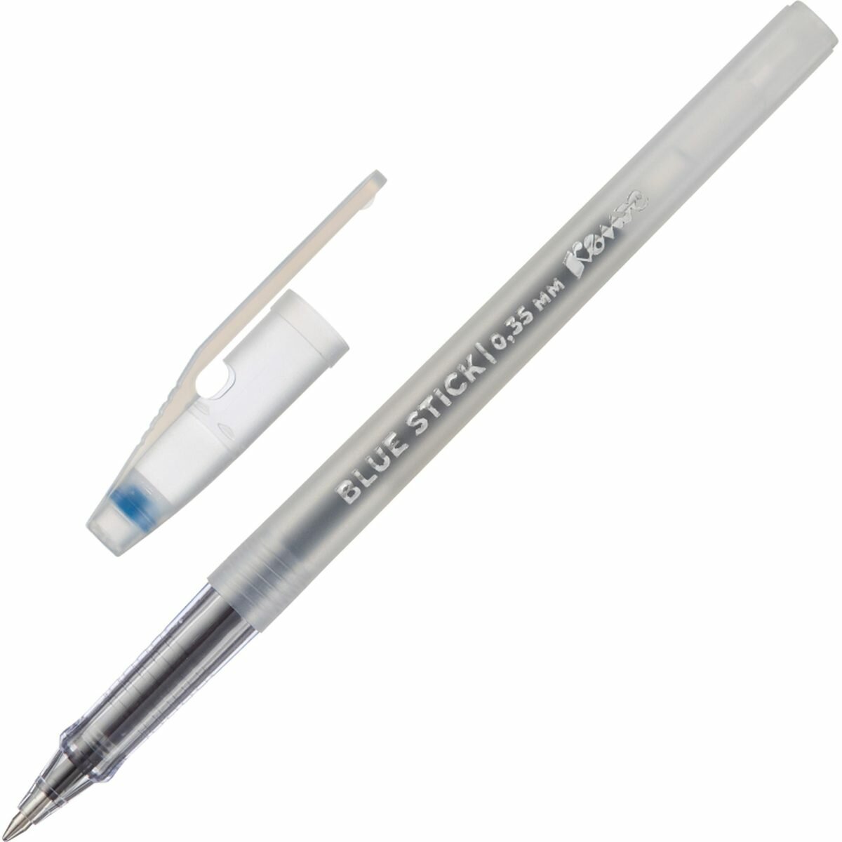 Ручка гелевая Комус Black Stick (0.35мм, синяя, тонированный корпус) (1886423), 12шт.