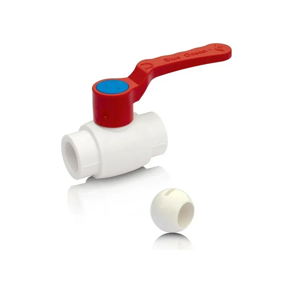Blue Ocean Кран шаровый полипропиленовый (шар - PPSU) для агрессивных сред - 40 PPRF/BV/PPR/HW-2(W)-40