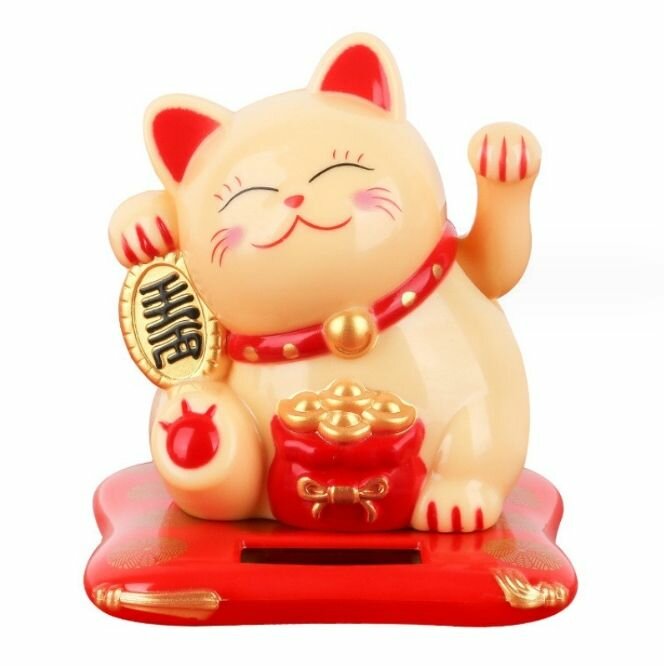 Статуэтка Манэки-нэко для привлечения удачи и богатства в дом или офис