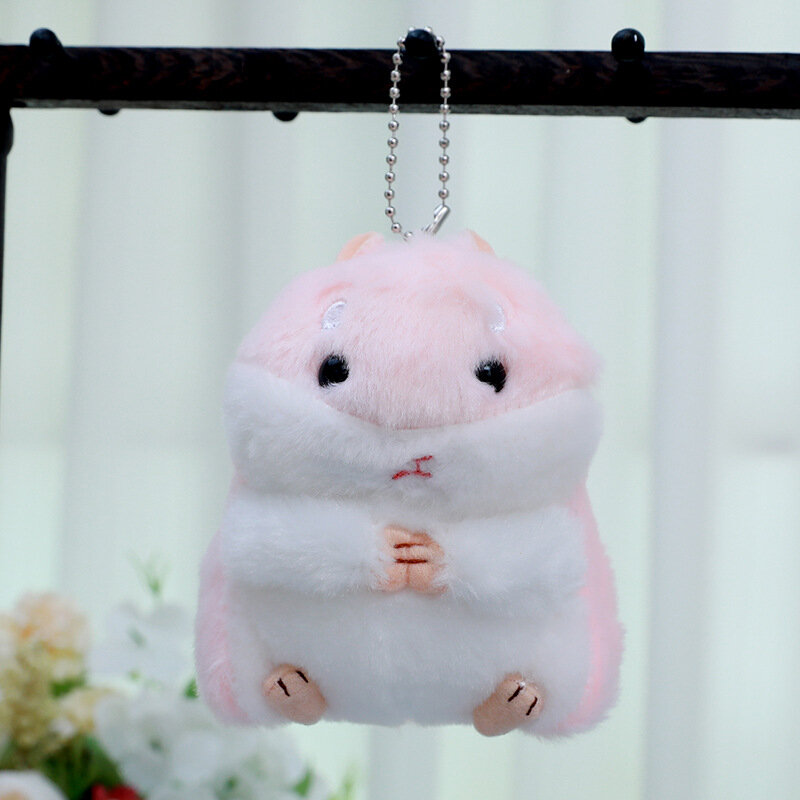 Плюшевый хомяк-брелок-подвеска 10-15 см милый зверек для детей подарок