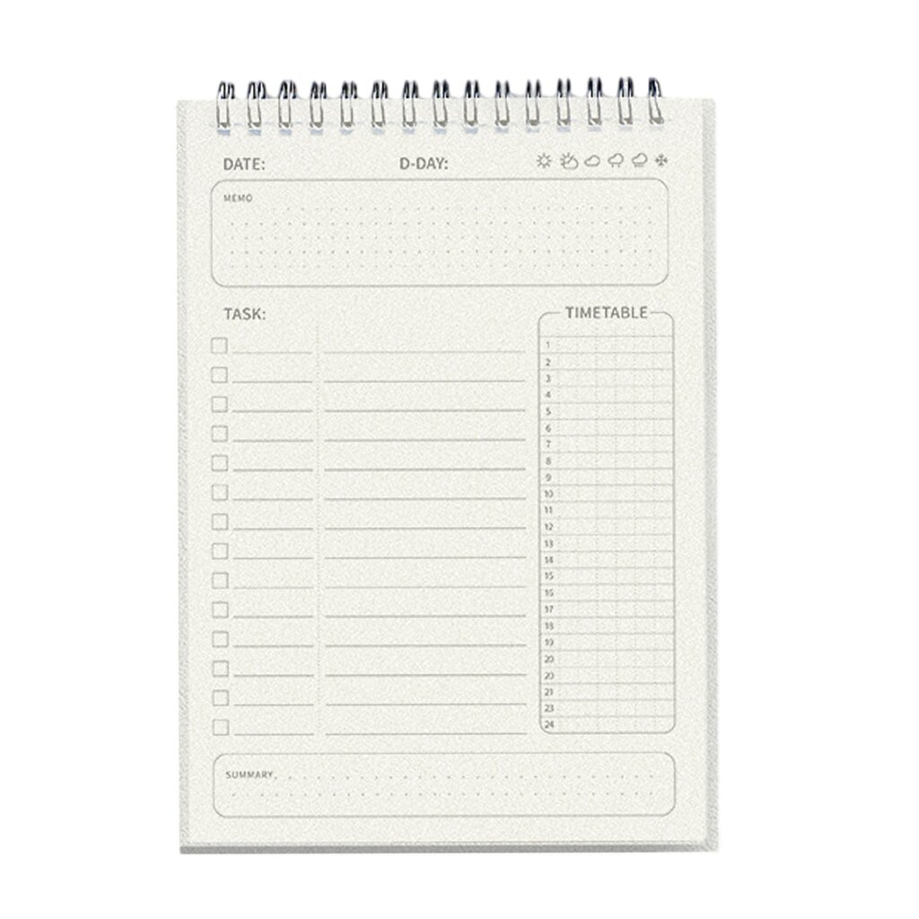 Планировщик в рулонном переплете Daily Weekly Planner Блокнот Academic Planner 160-Страничный Двусторонний с возможностью записи для ежедневного ведения журнала