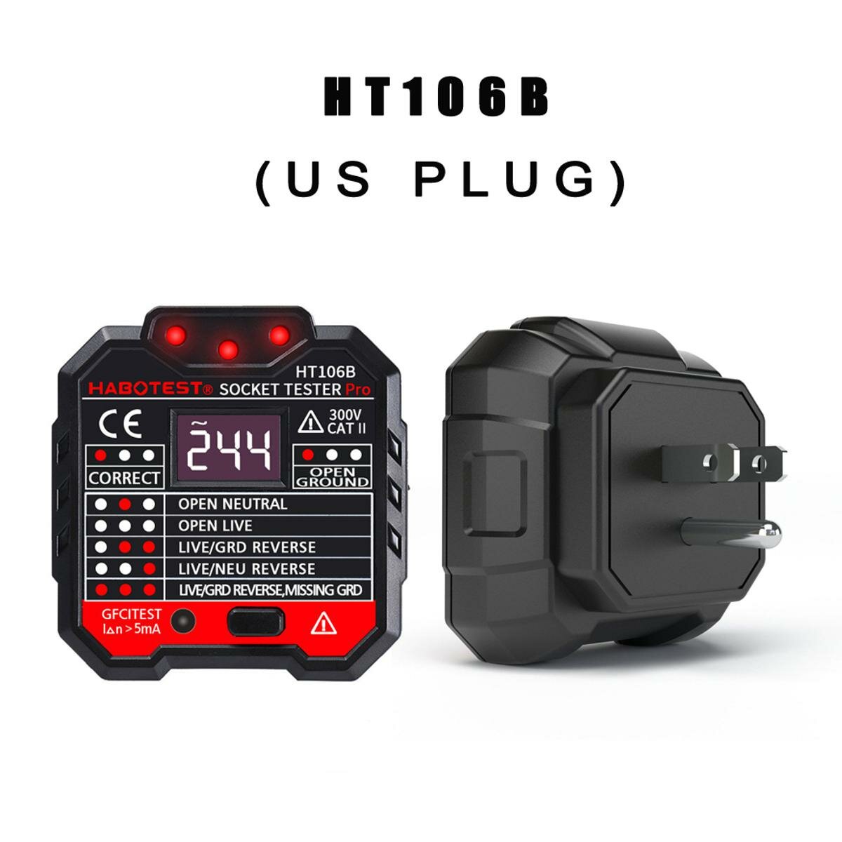 Детектор розеток огнестойкий HT-106B фазовый полярный электроскоп
