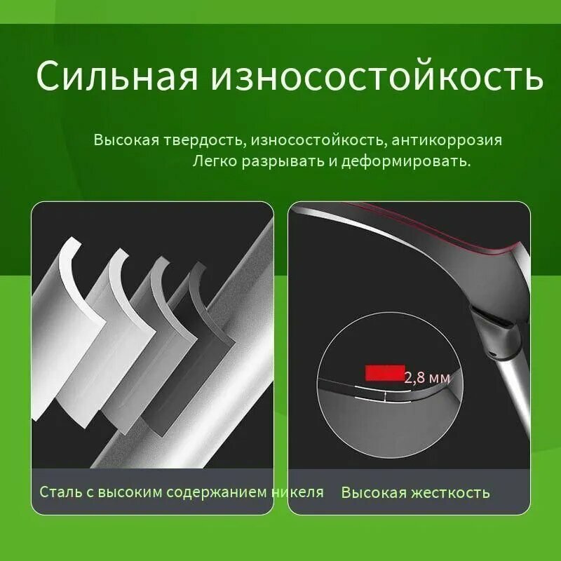 Сельскохозяйственная коса из нержавеющей стали, коса для стрижки травы и стрижки деревьев двойного назначения,15см