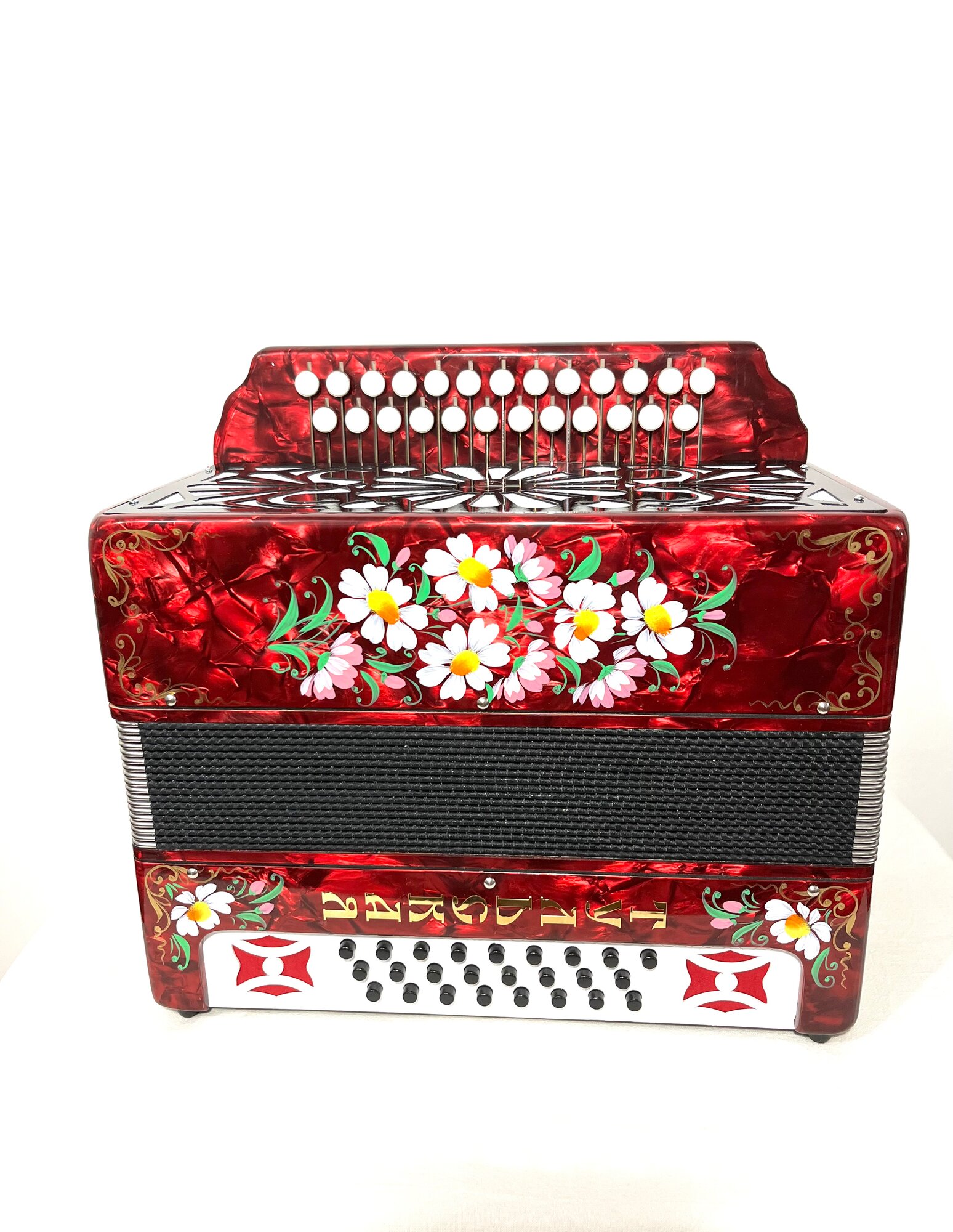 Гармонь Тульская 301М красная, До-диез мажор