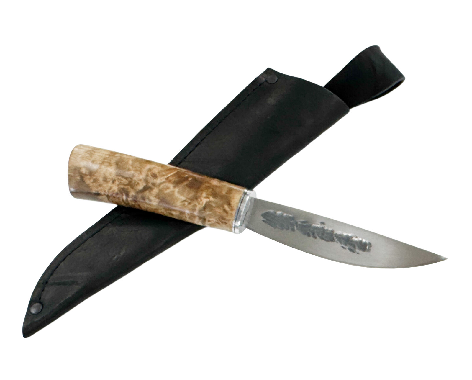 Нож Север, кованая Х12МФ, стабилизированная карельская береза