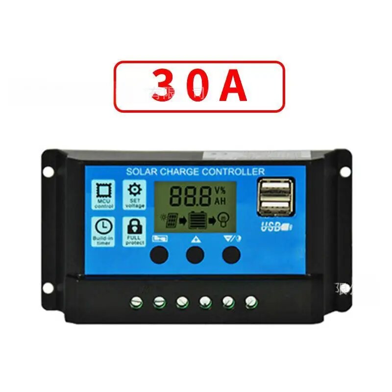 Солнечная панель 40 Вт 12В/18В с контроллером для зарядки 30A controller