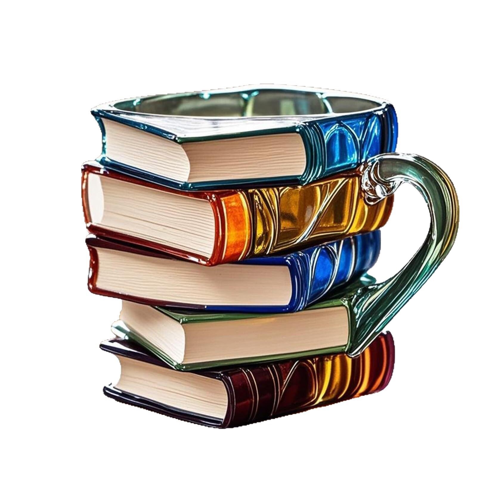Кружка в форме книги, креативная, 3D, ручная роспись, узор книги, кофейная чашка, цвет