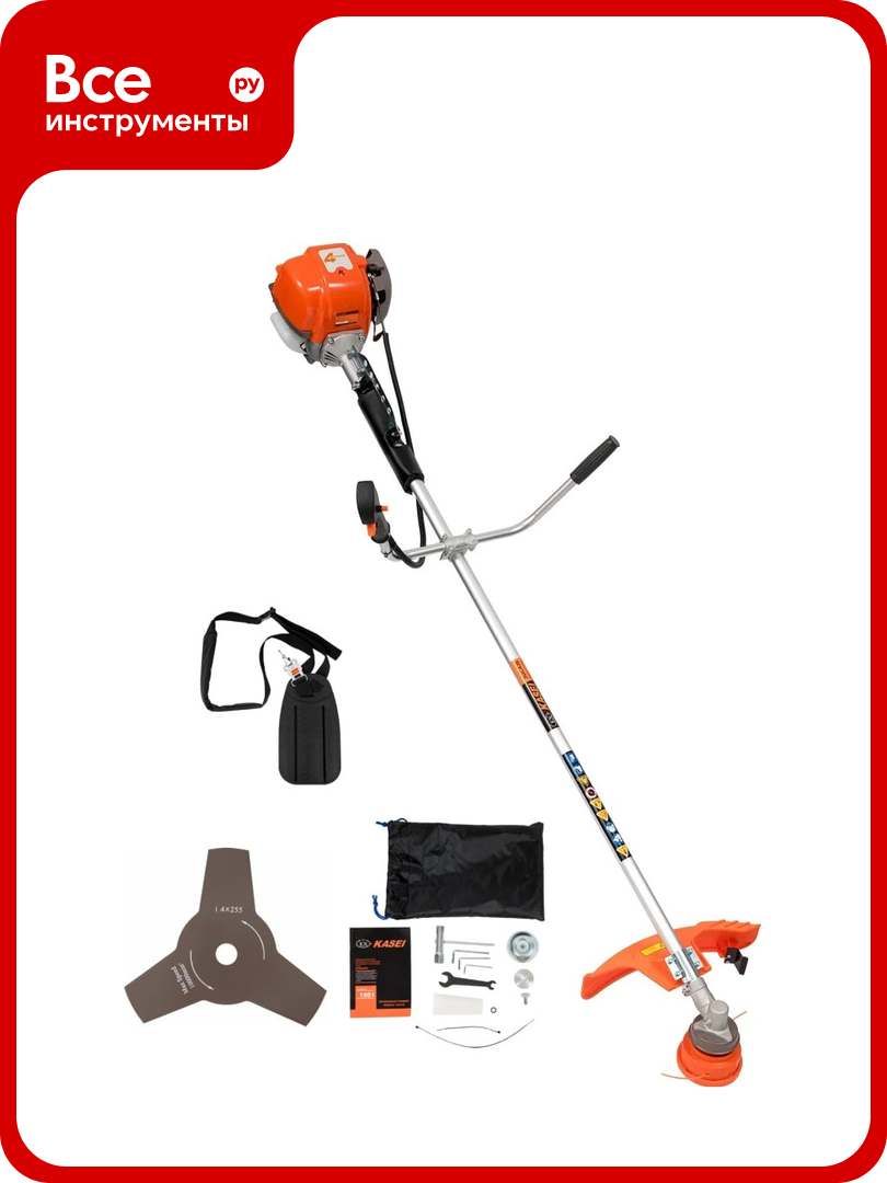 Бензиновый триммер Ex Kasei 1.2 л. с, леска/нож 3GC436, 1.200 л, 0.870 кВт