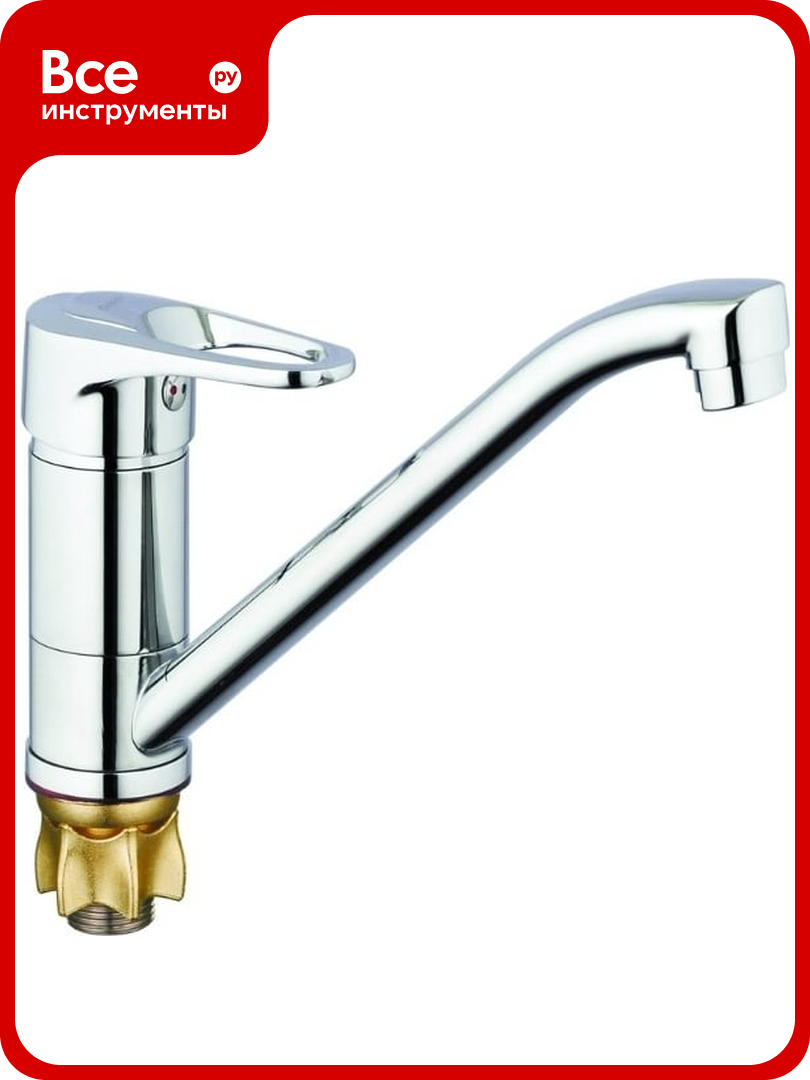 Смеситель для кухни G-lauf с плоским поворотным изливом, хром 4T4-A043, плоским поворотным изливом