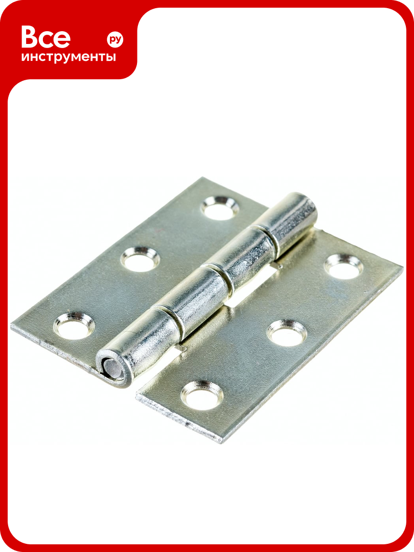 Карточная петля Левша 40х50 мм, никель, 2 шт. У8-3799. НБ