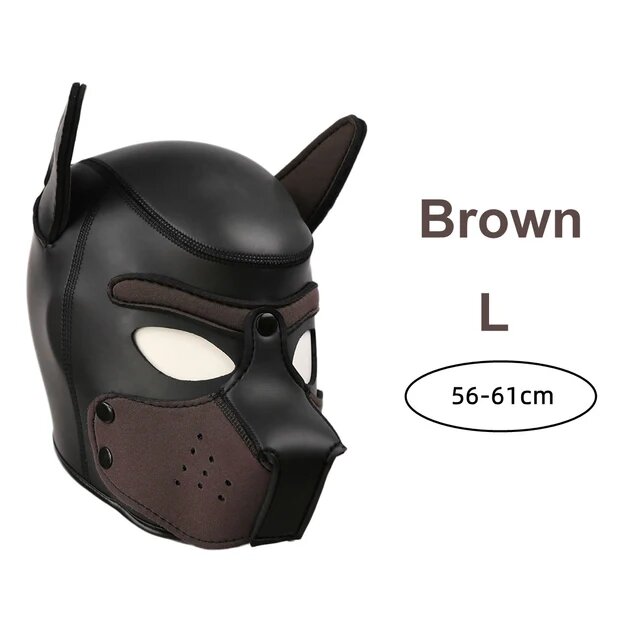 Маски для вечеринок размера XL, маска для щенка, игрушечная собака, капюшон, мягкая латексная маска для ролевых игр, косплей, полноразмерная маска с ушами на Хэллоуин, секс-игрушка для женщин