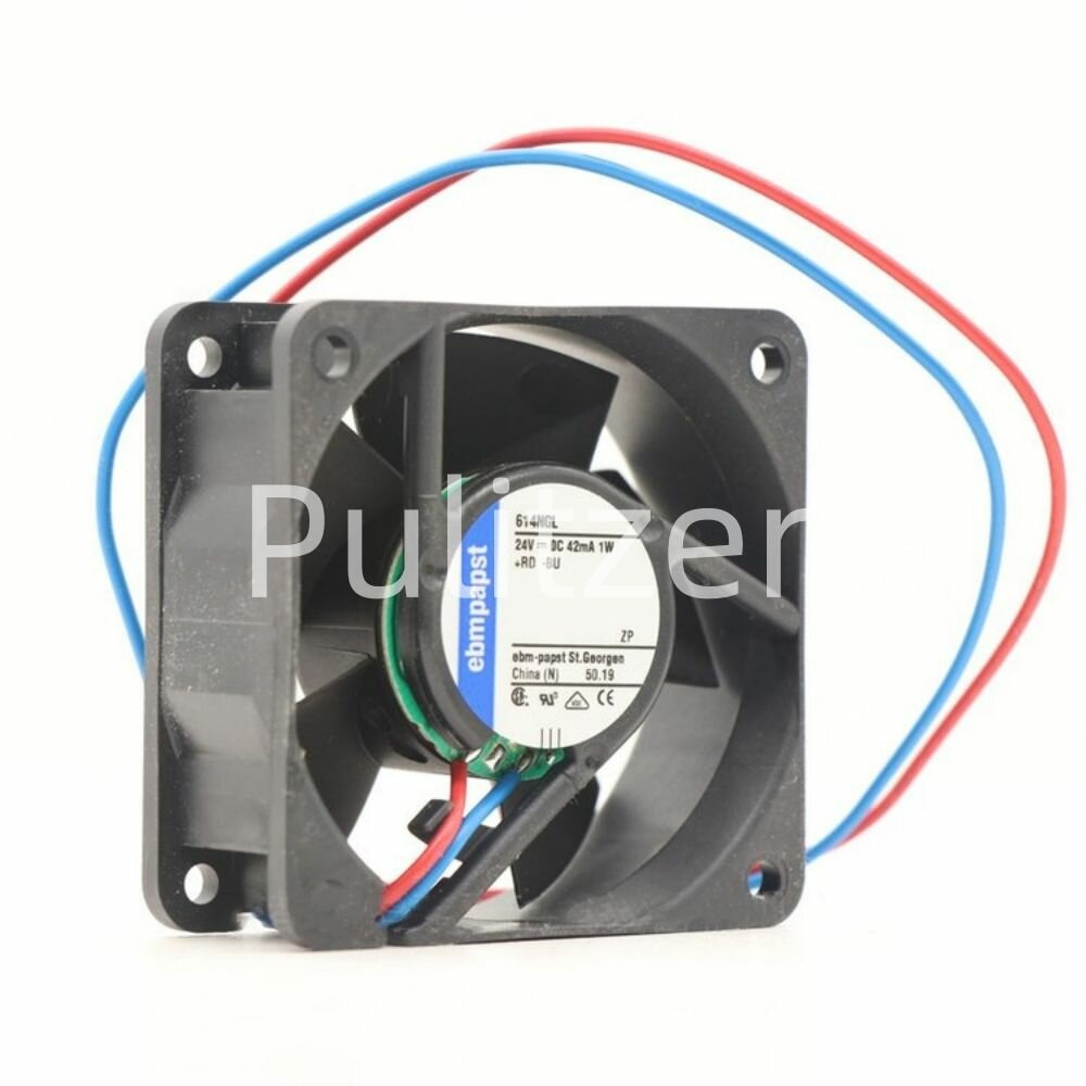 Ebmpapst 614NGL 24 В 0.042A 1 Вт компактный осевой вытяжной вентилятор охлаждения 60*60*25 мм 2500 об/мин