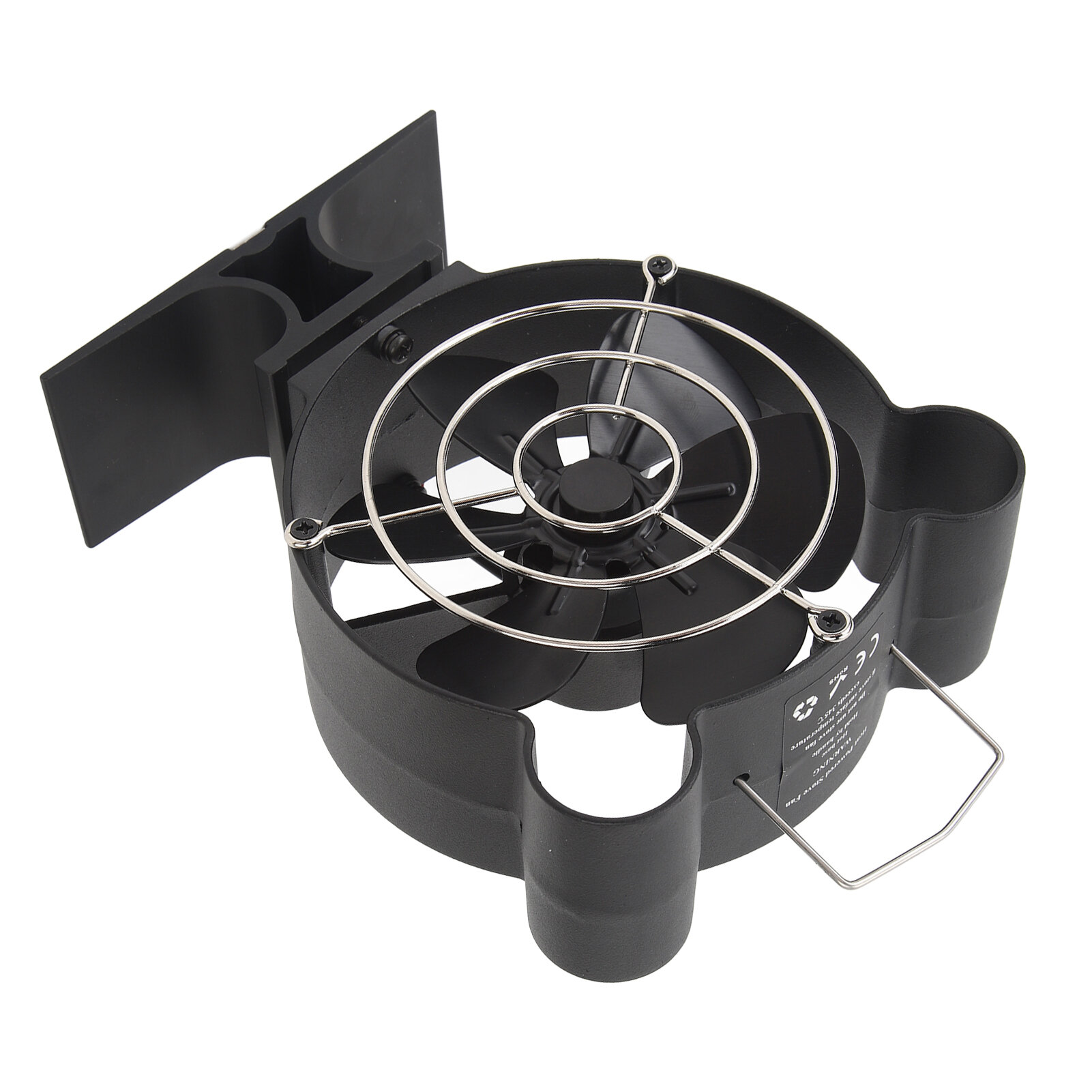 Мини-вентилятор для дровяной печи с 6 лопастями, вентилятор для камина с защитным кожухом для дровяной печи с пеллетами