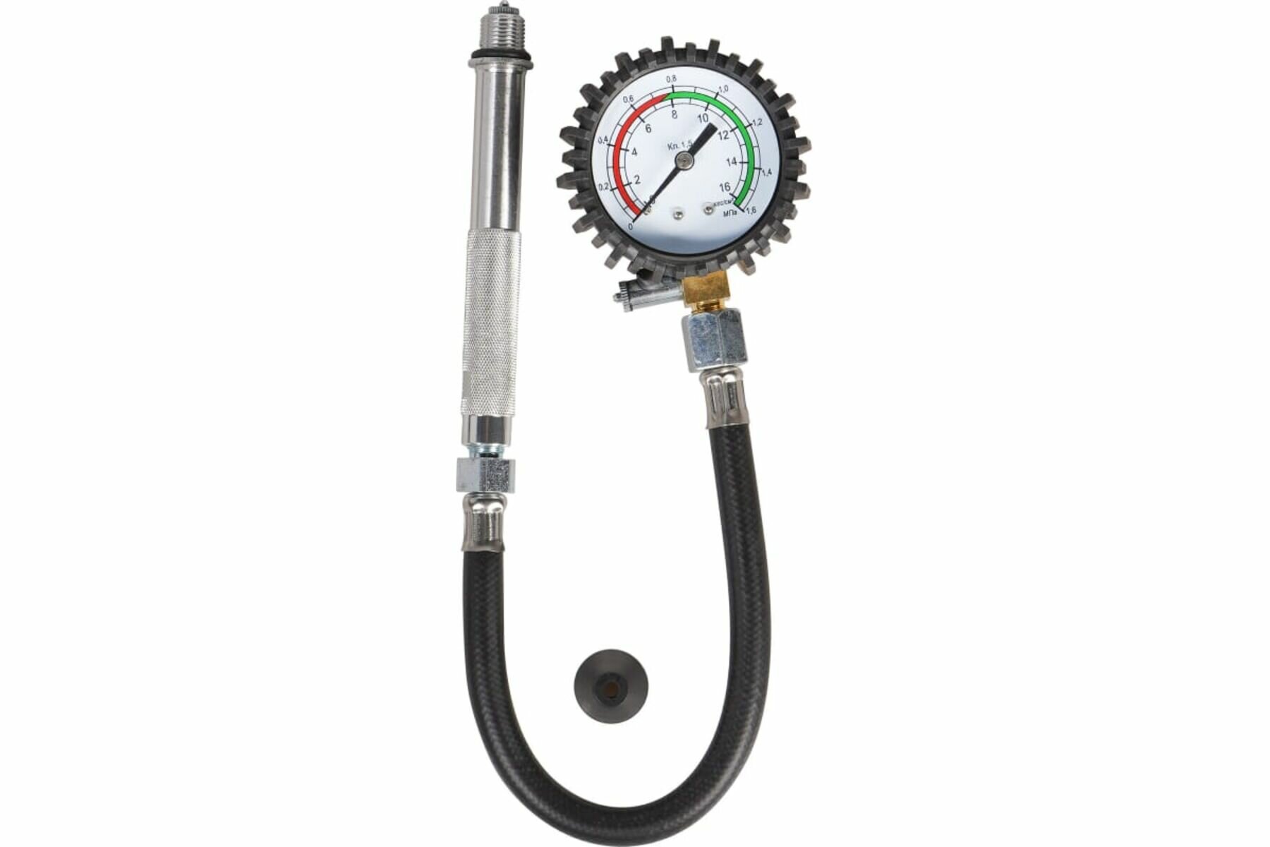 Компрессометр "Универсальный Бензиновый", Манометр В Резиновом Чехле, Блистер (At-Cm-06)(Airline At-Cm-06)