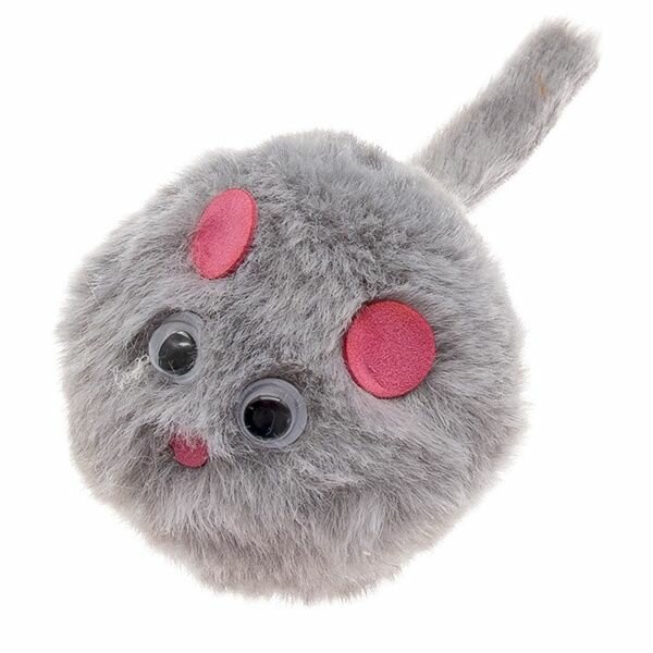 Игрушки для кошек Кот Лукас Мяч Мышарик 5 см искусственный мех, 10 шт