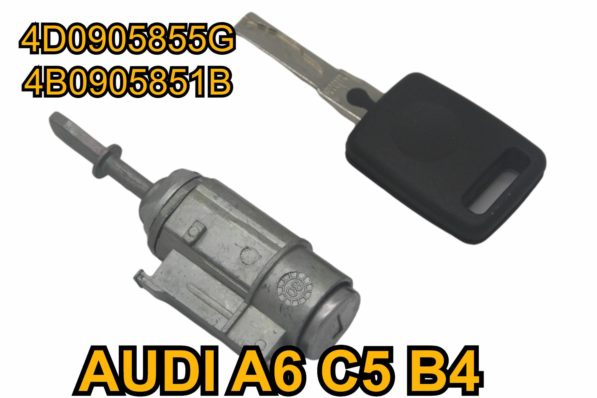 Цилиндр замка передней левой двери 4D0905855G 4B0905851B для AUDI A6 C5 4B