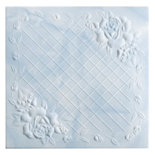 Плита потолочная солид экструдированная 50х50см, 2 м², 8 шт голубая арт. C2064